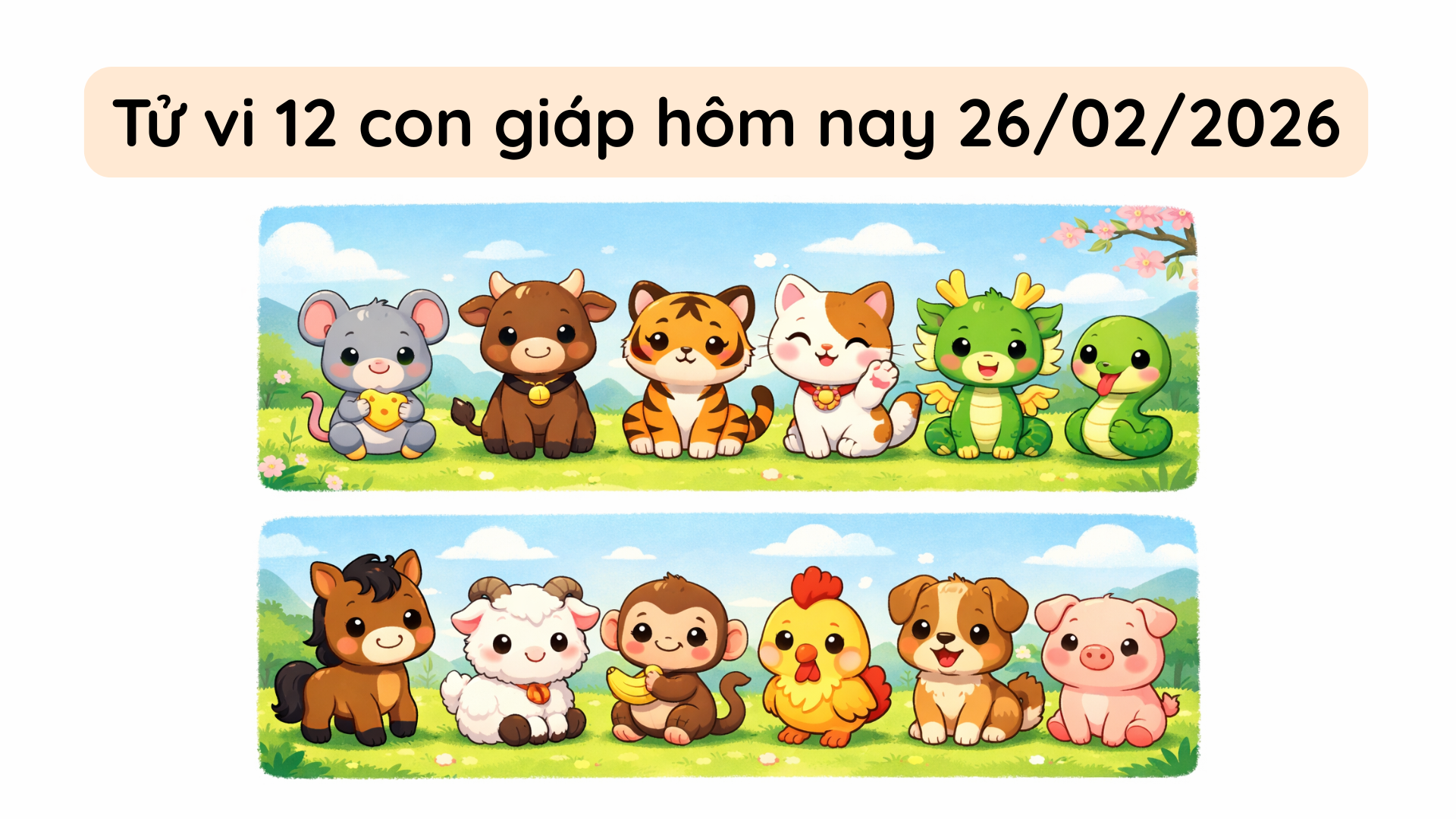 Tử vi 12 con giáp hôm nay 26/02/2026: Tuổi Tý thăng hoa sự nghiệp, Tuổi ...