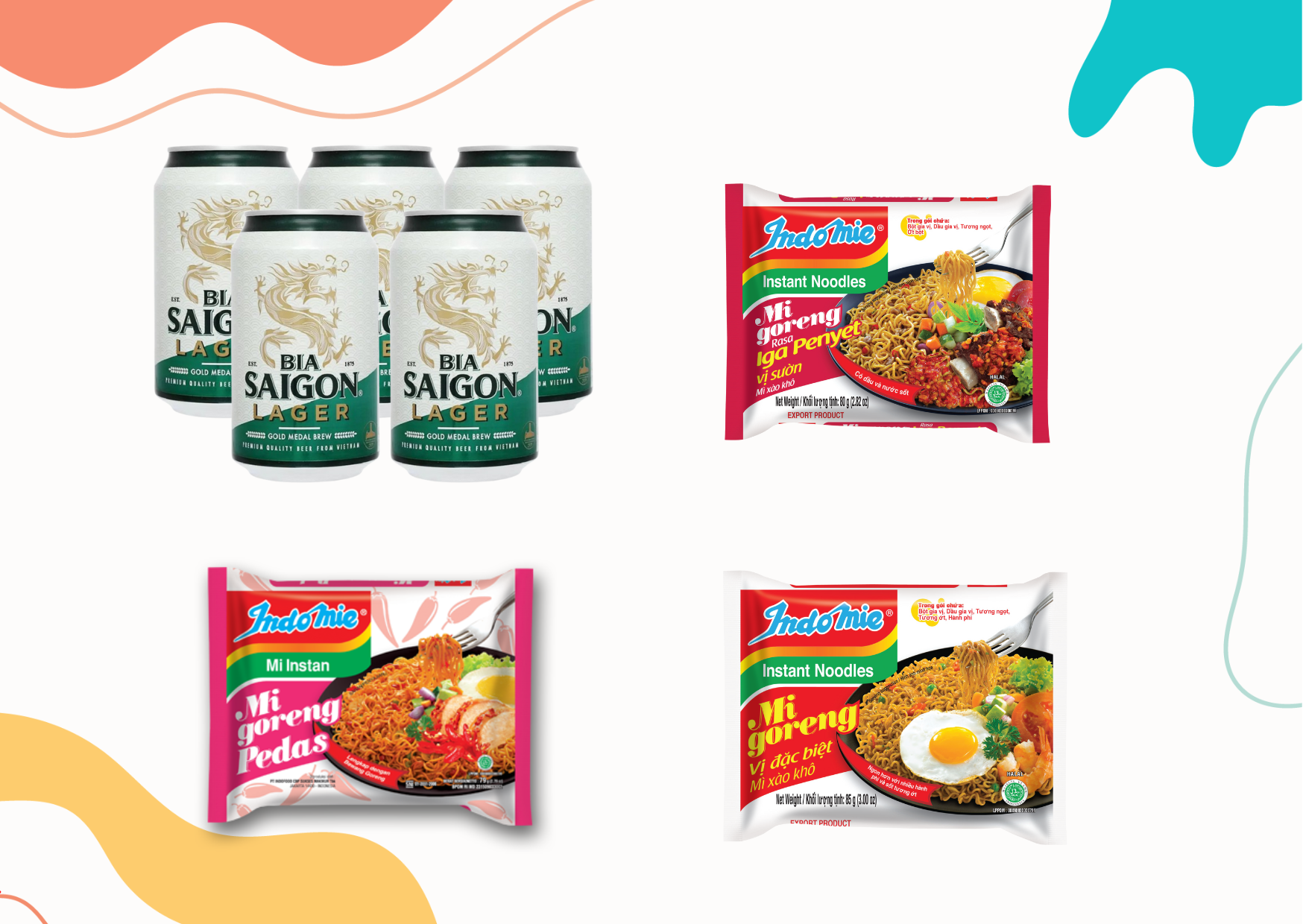 Combo ưu đãi bia Saigon Lager và mì Indomie - Giải pháp kinh doanh hiệu ...