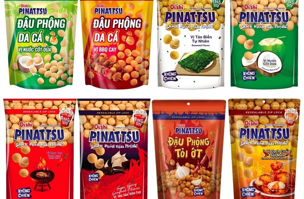 Có bao nhiêu vị Snack Oishi Pinattsu?
