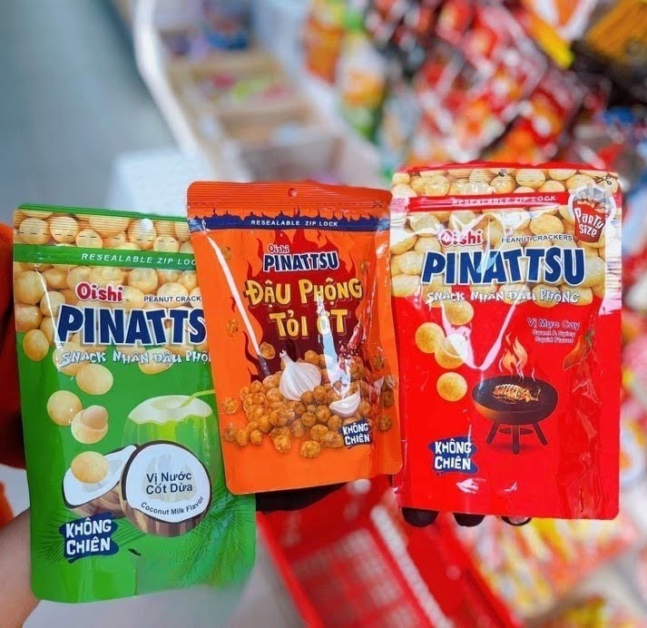 1 gói Snack Oishi Pinattsu giá bao nhiêu?