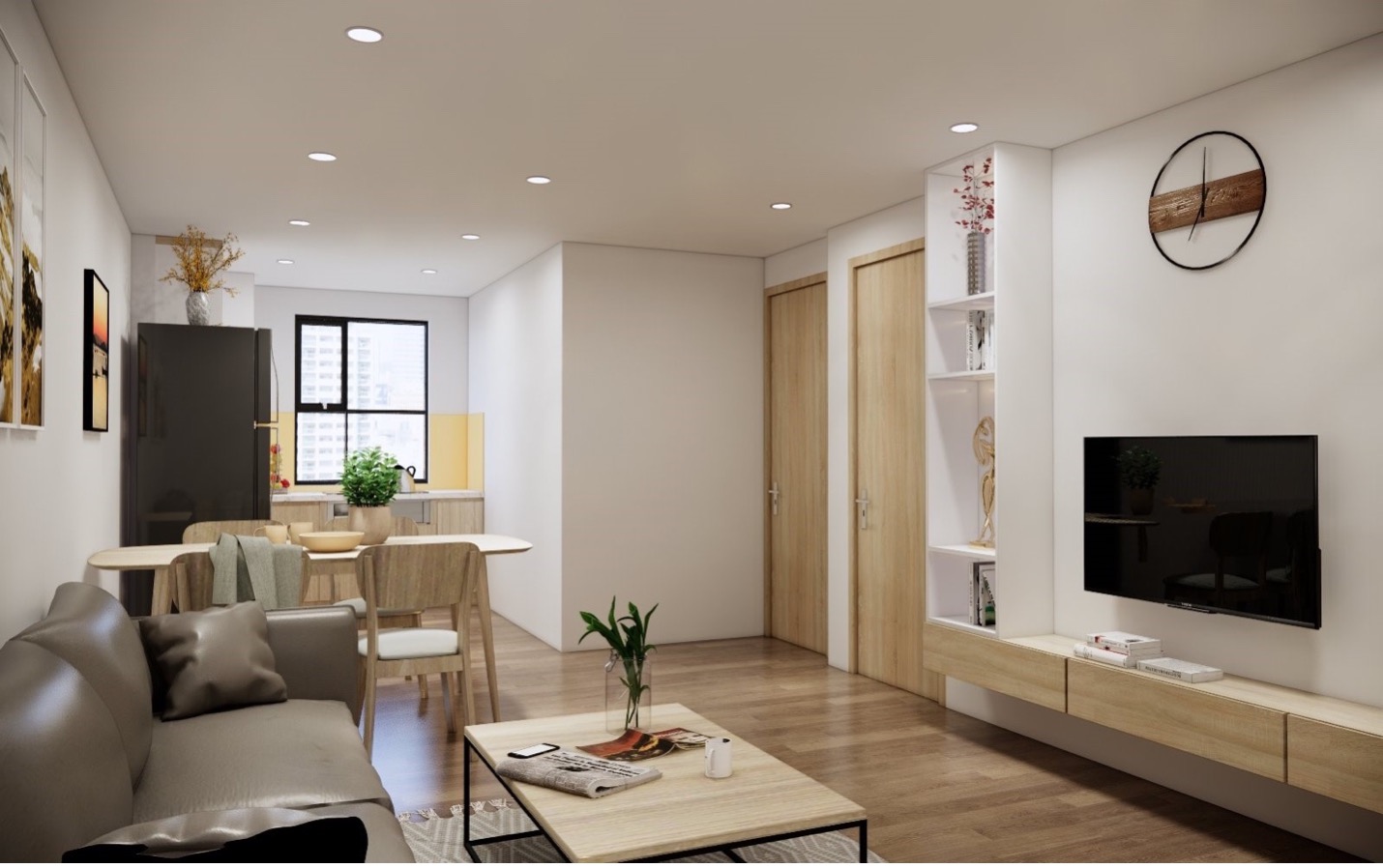 Căn 2PN, 3PN ở chung cư Tân Tây Đô huyện Đan Phượng có diện tích thế nào?